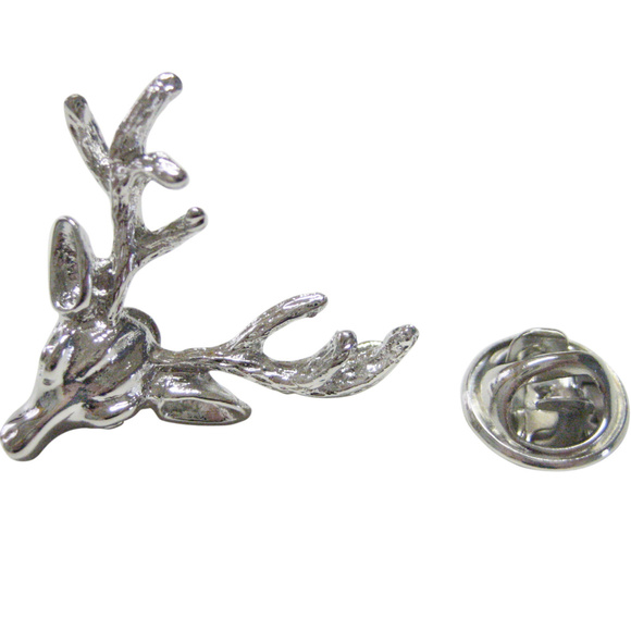 Kiola Designs | Accessories | Silver Toned Deer Head Lapel Pin | Poshmark